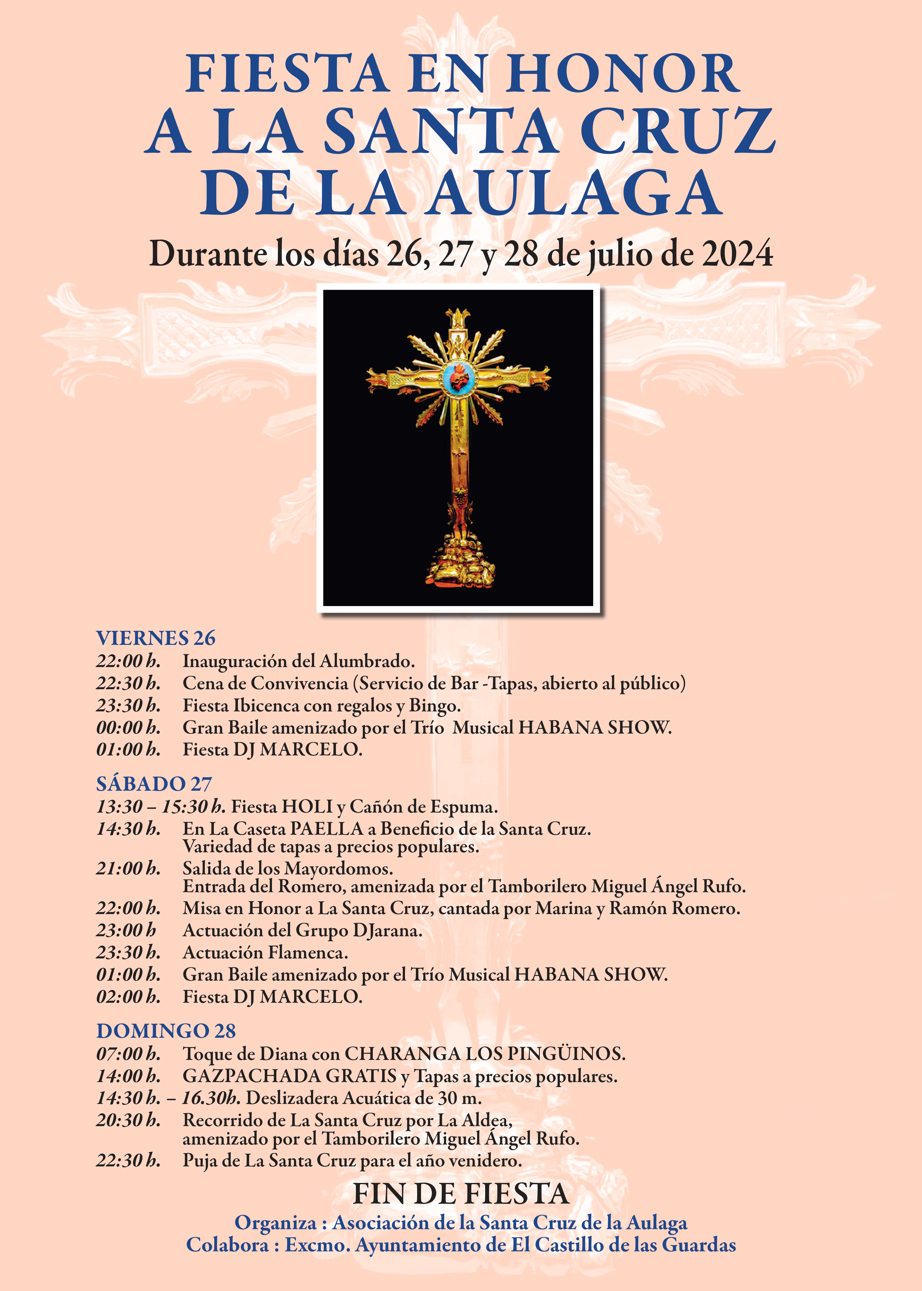 Fiestas en honor a a la Santa Cruz, La Aulaga 2024.